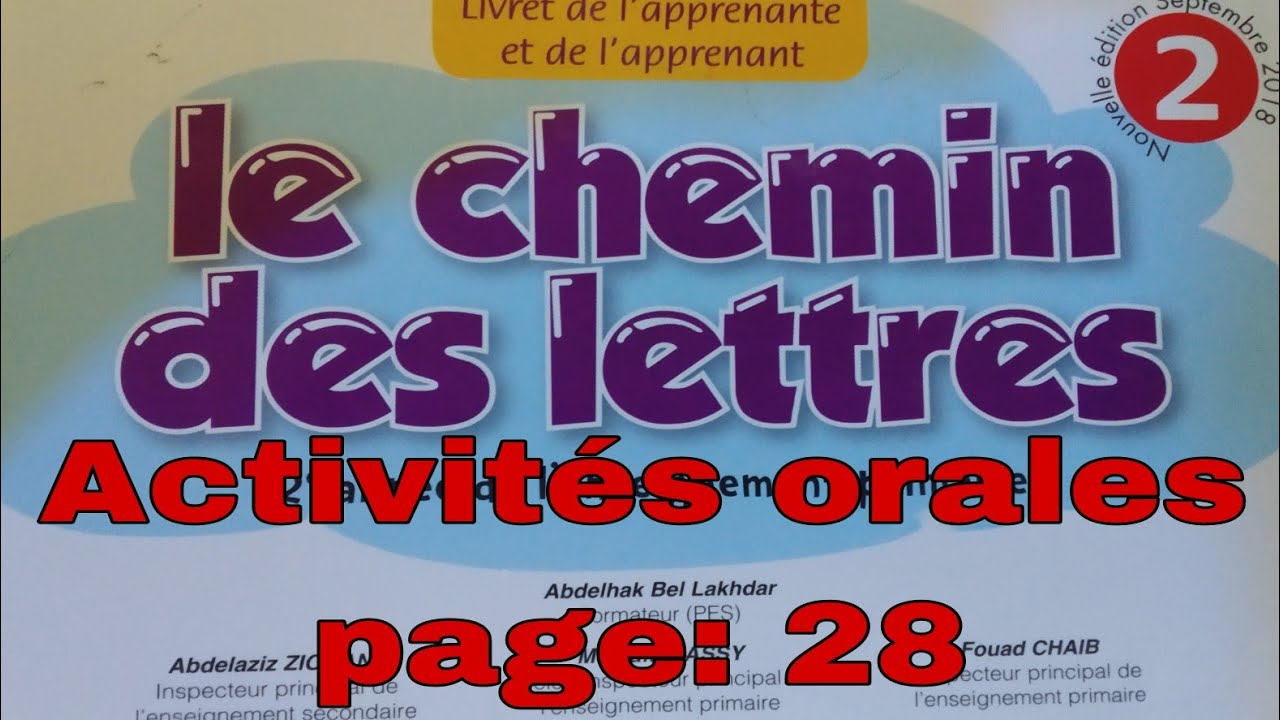 Activités orales page: (28) le chemin des lettres 2AEP - YouTube