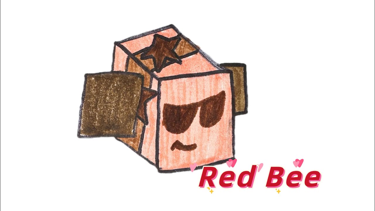 How to draw Red Bee | Bee Swarm Simulator Roblox #drawing - YouTube