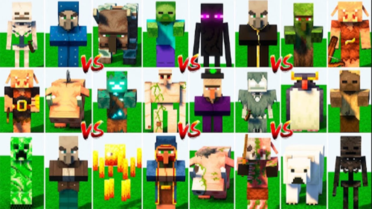 ALL MINECRAFT MOBS TOURNAMENT | GLOBAL VANILA MOBS TOURNAMENT 1v1 In ...