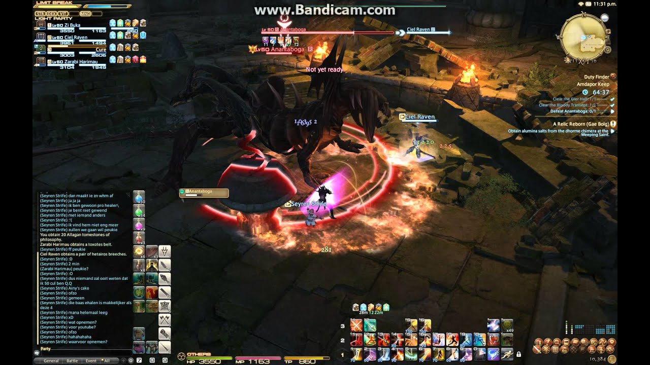 FFXIV:ARR Amdapor Keep last boss as noobs - YouTube