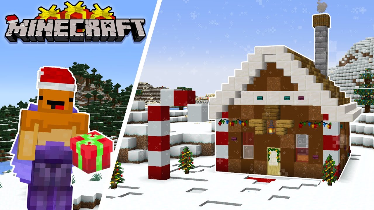 I Built A Ginger Bread HOUSE In Minecraft! Minecraft Let's Play Episode ...
