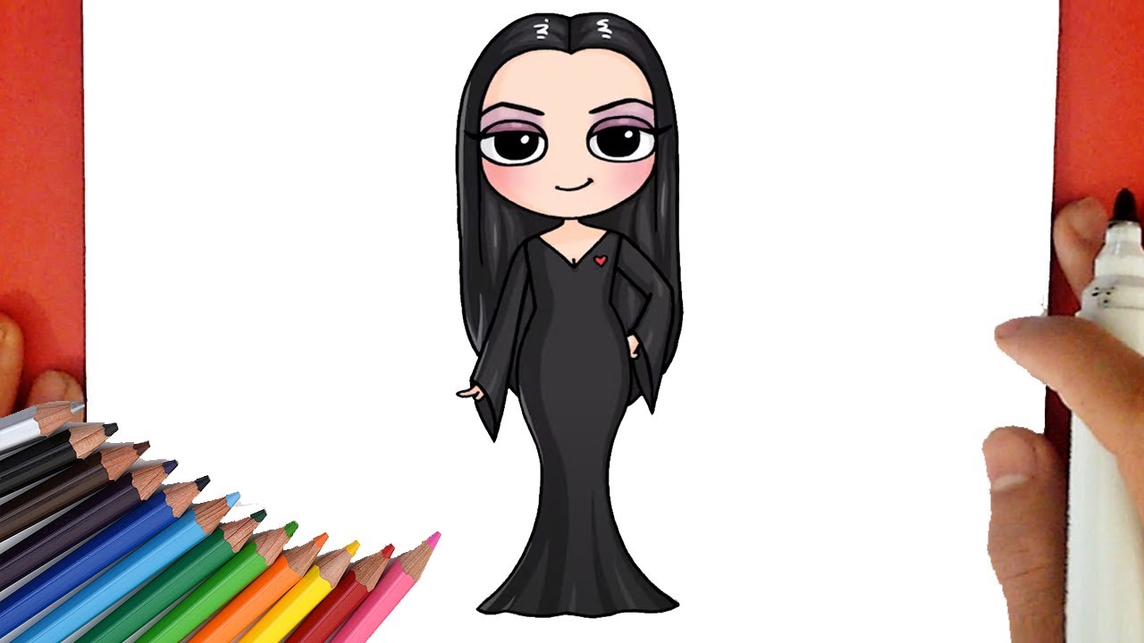How to Draw Morticia | Netflix Wednesday Addams Family - YouTube