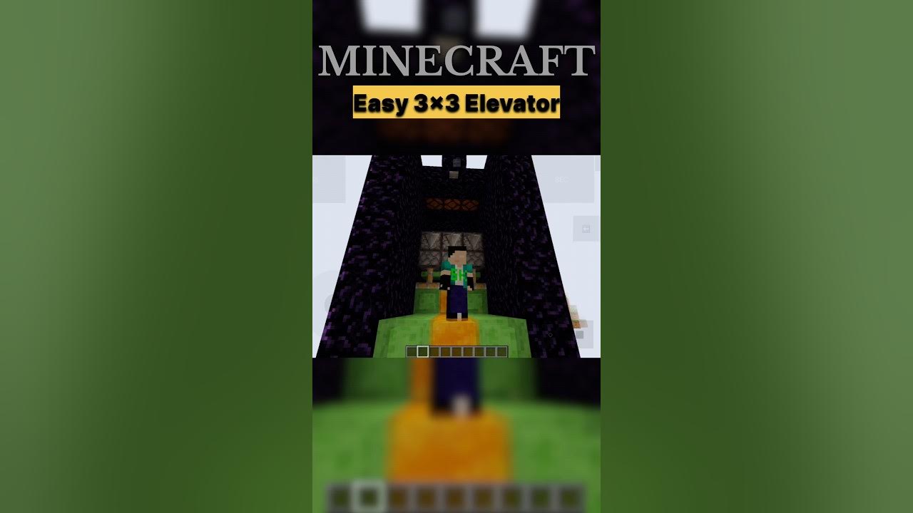 Easy 3×3 Elevator in Minecraft #minecraft #minecraftjavaedition # ...