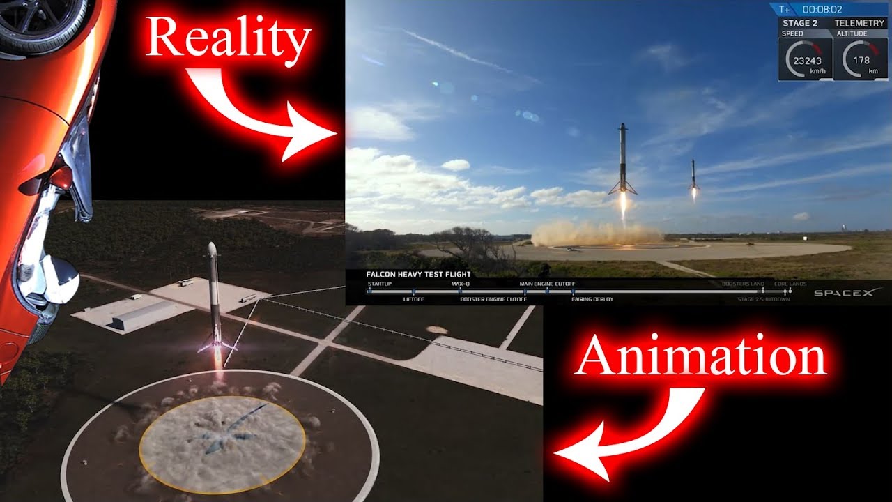 What Happened To The Center Core? SpaceX Animation VS Reality Breakdown ...