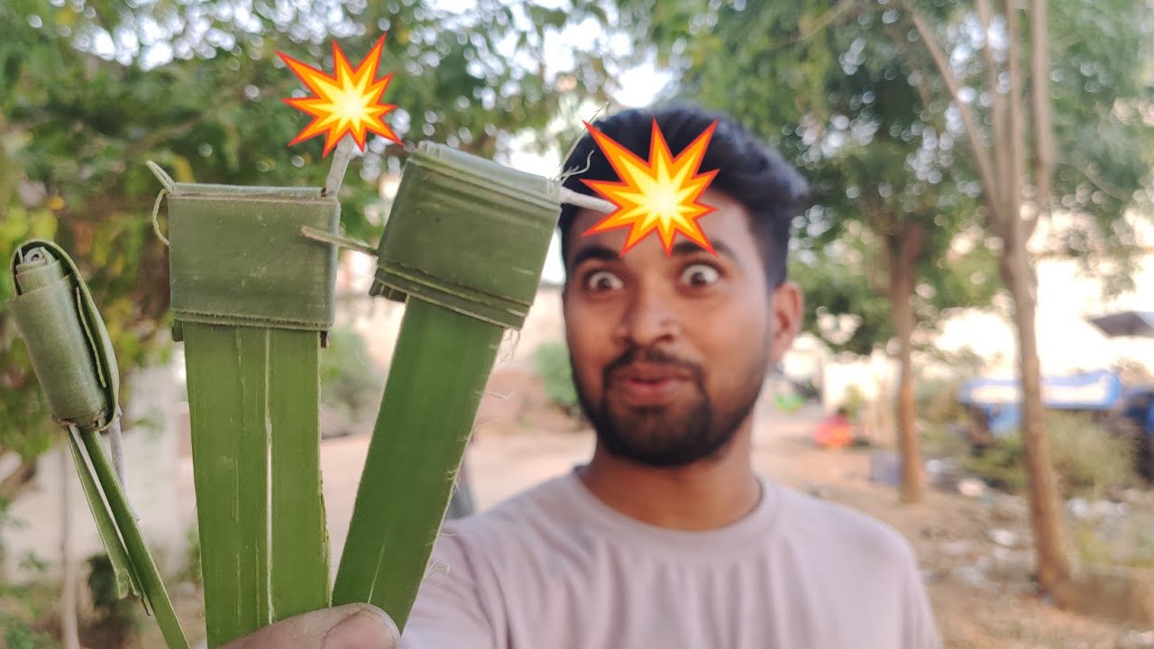 How To Make Palm Leaf Cracker at Home / Talaphotaka bomb💥💣 making ...