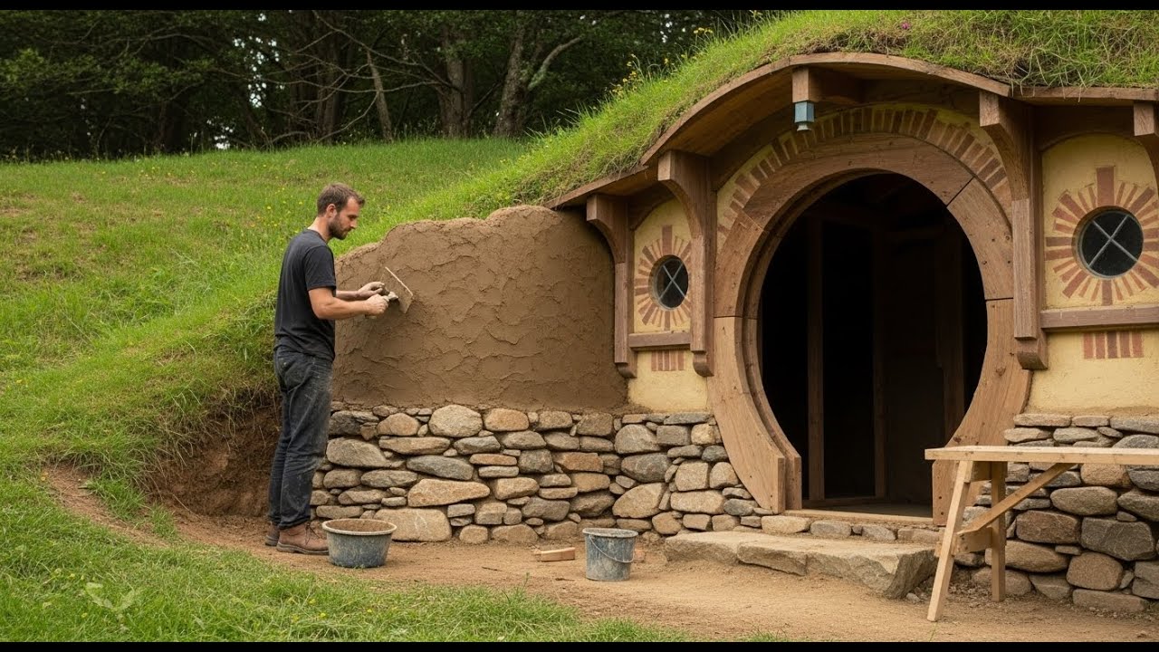 Arranging the Dugout Interior – Handmade Furniture, Bed, and Fire Pit ...