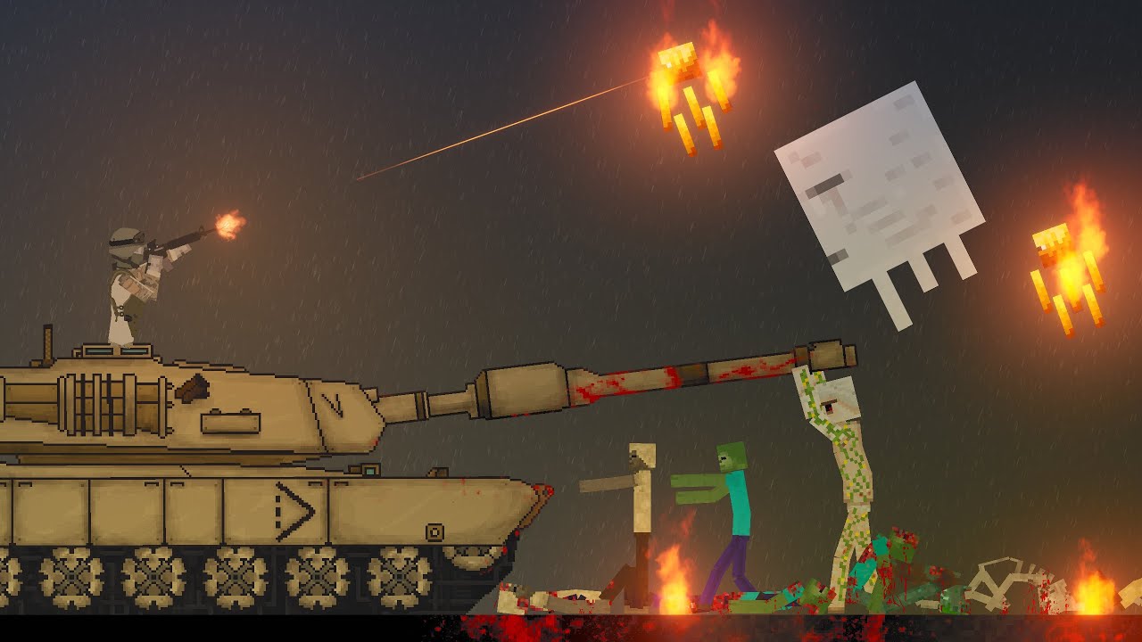 Minecraft Mobs Attack People in People Playground - YouTube