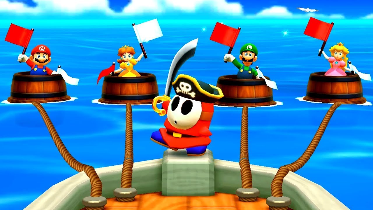 Mario Party The Top 100 Minigames - Mario vs Daisy vs Peach vs Luigi ...