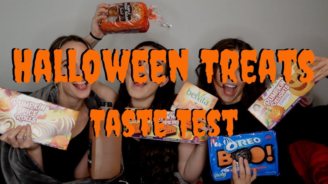 HALLOWEEN FOODS TASTE TEST | ALL THE PUMPKIN SPICE SNACKS - YouTube