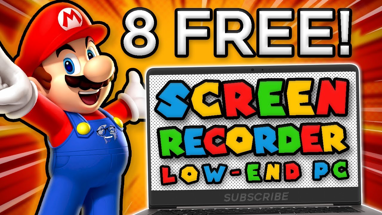 Top 8 Best FREE Screen Recorder for Low-End PC! (High Quality & No Lag ...