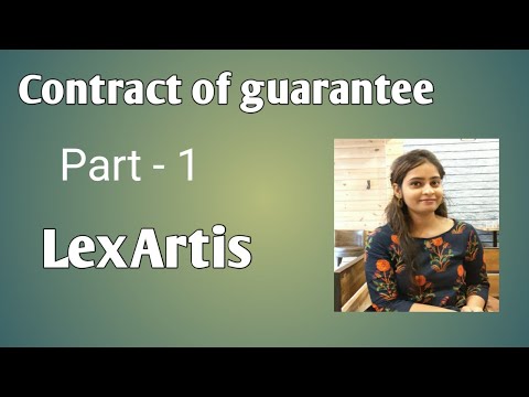 Contract of guarantee Part 1