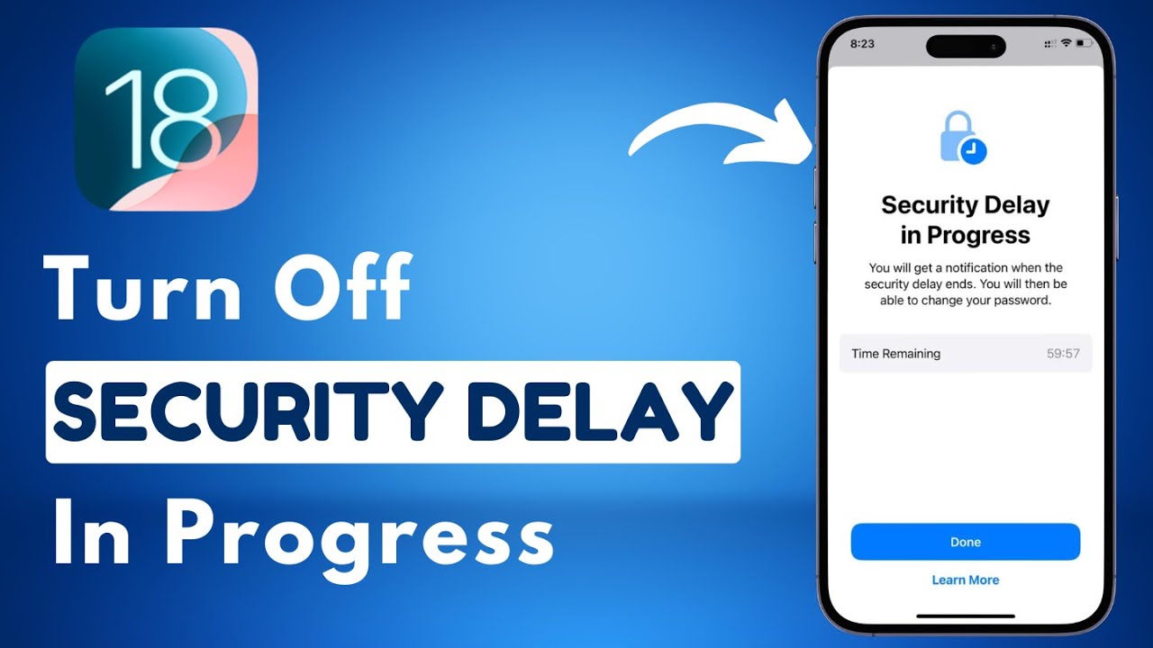 How to Turn Off Security Delay in Progress on iPhone iOS 18 - YouTube