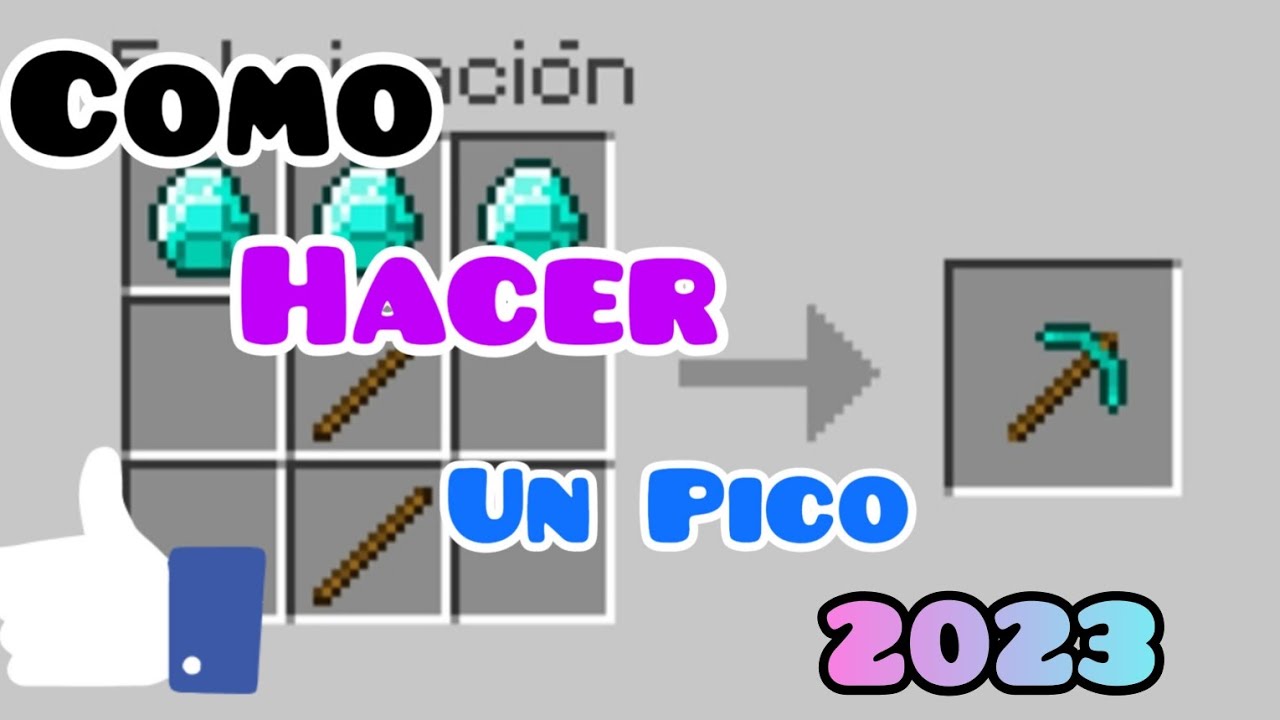 Como hacer un Pico en Minecraft 2023 - YouTube