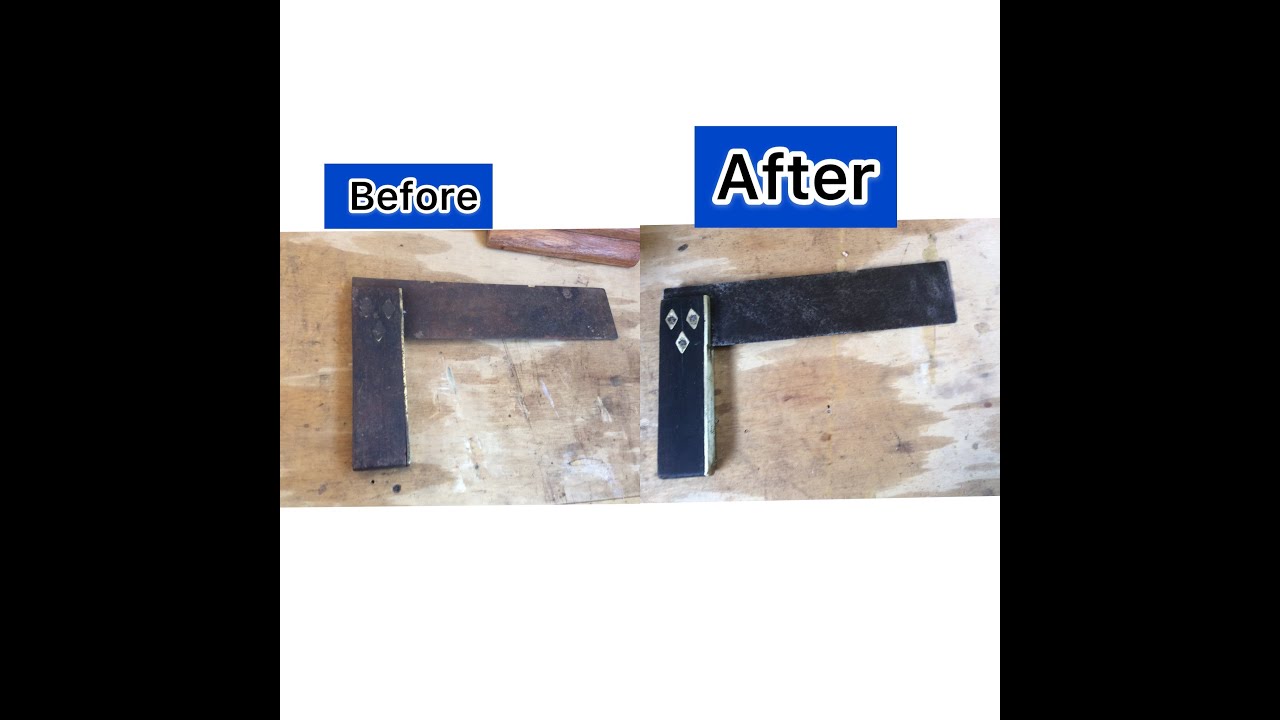 How to restore an antique Try square. - YouTube