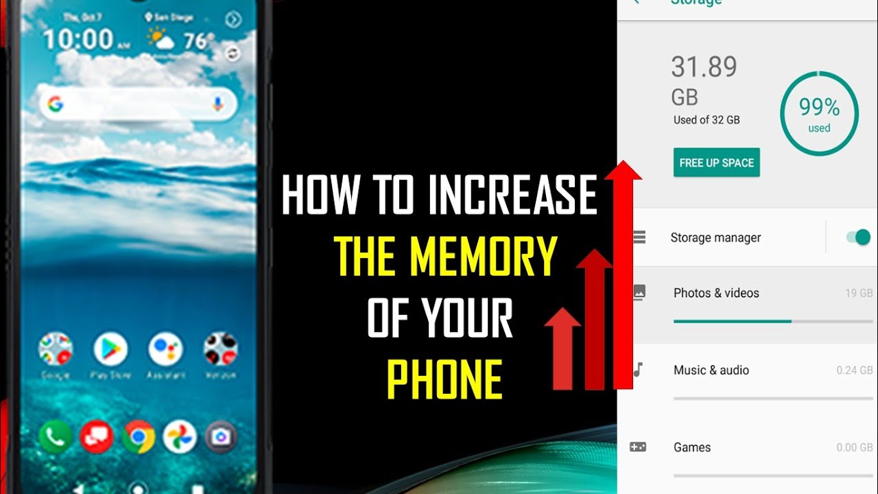 HOW INCREASE YOUR PHONE MEMORY - YouTube