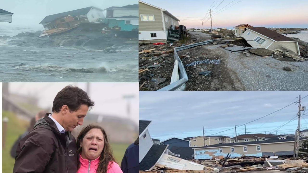 Storm in Prince Edward Island North Rustico hurricane Fiona many home ...