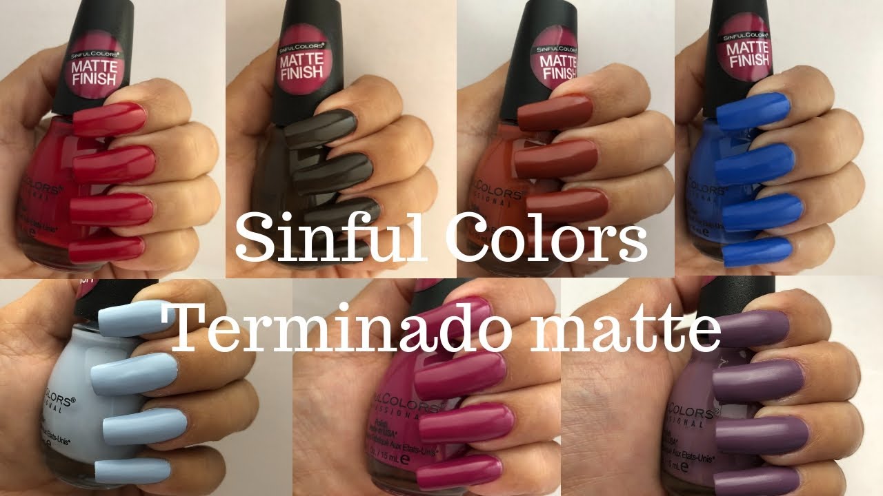 Sinful Colors Matte Finish 2018 | Esmaltes Sinful Colors Terminado ...