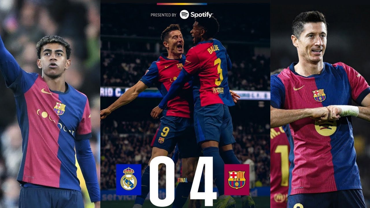 Real Madrid 0 - 4 Fc Barcelona | Barca Wins El Classico | Match Review ...