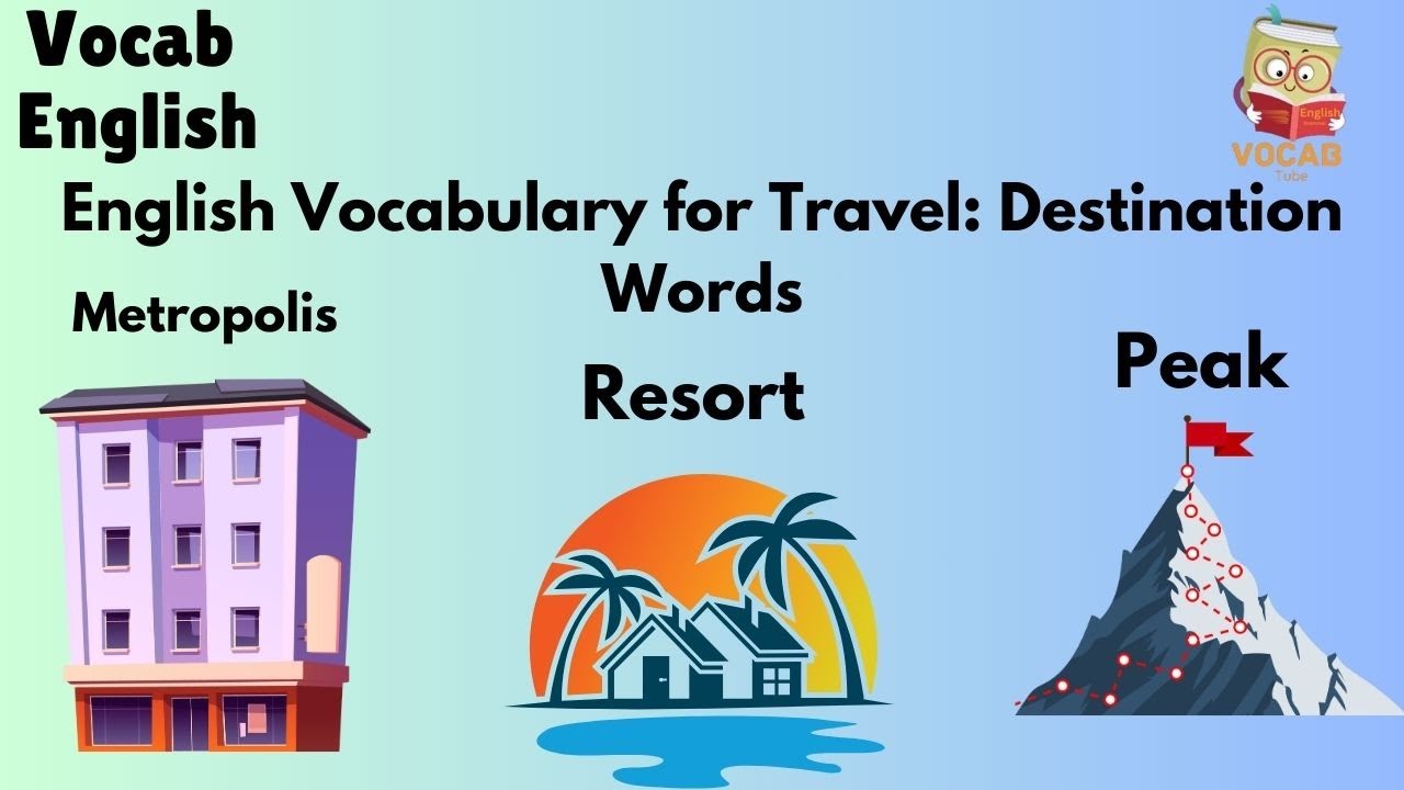 English Vocabulary for Travel Destination Words | Essential vocabulary ...