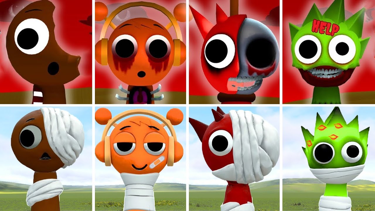 MAKING I SAVED HORROR SPRUNKI LIME , RADDY , ORANGE & BROWN In Garry's ...