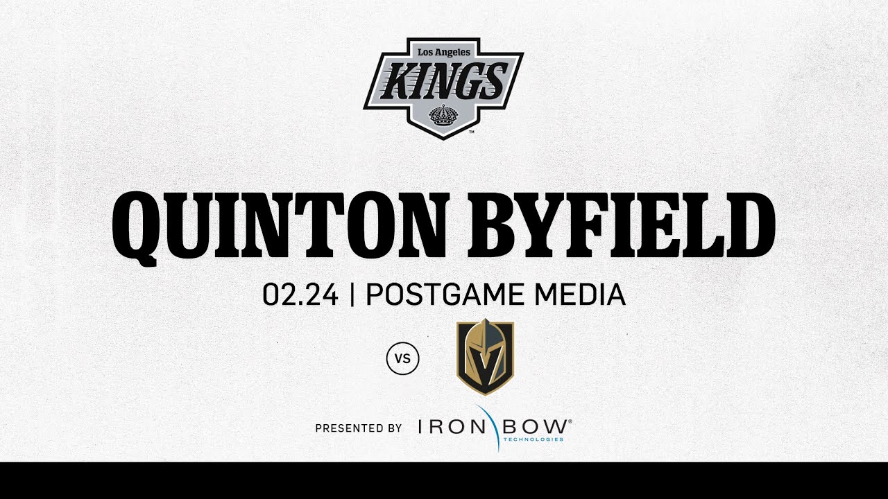 Forward Quinton Byfield | 02.24 LA Kings beat the Vegas Golden Knights ...