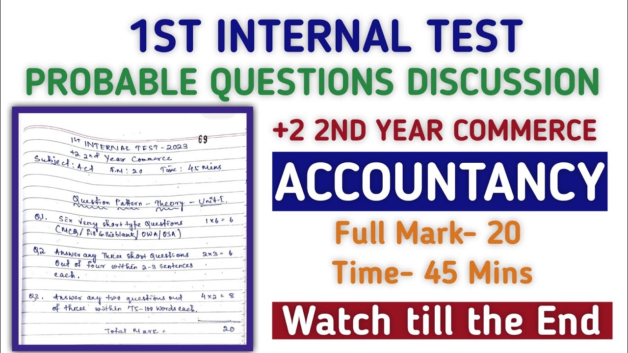 🔴ACT Sample and Probable Questions for 1st Internal Test ll +2 2nd Yr ...