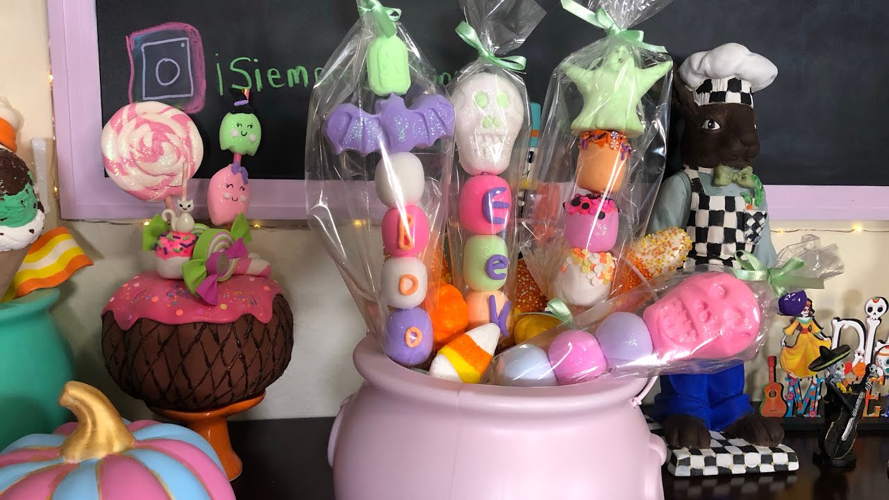 Fake bake / Halloween Marshmallow treats on a stick🍡/ Fake bake 2022 ...