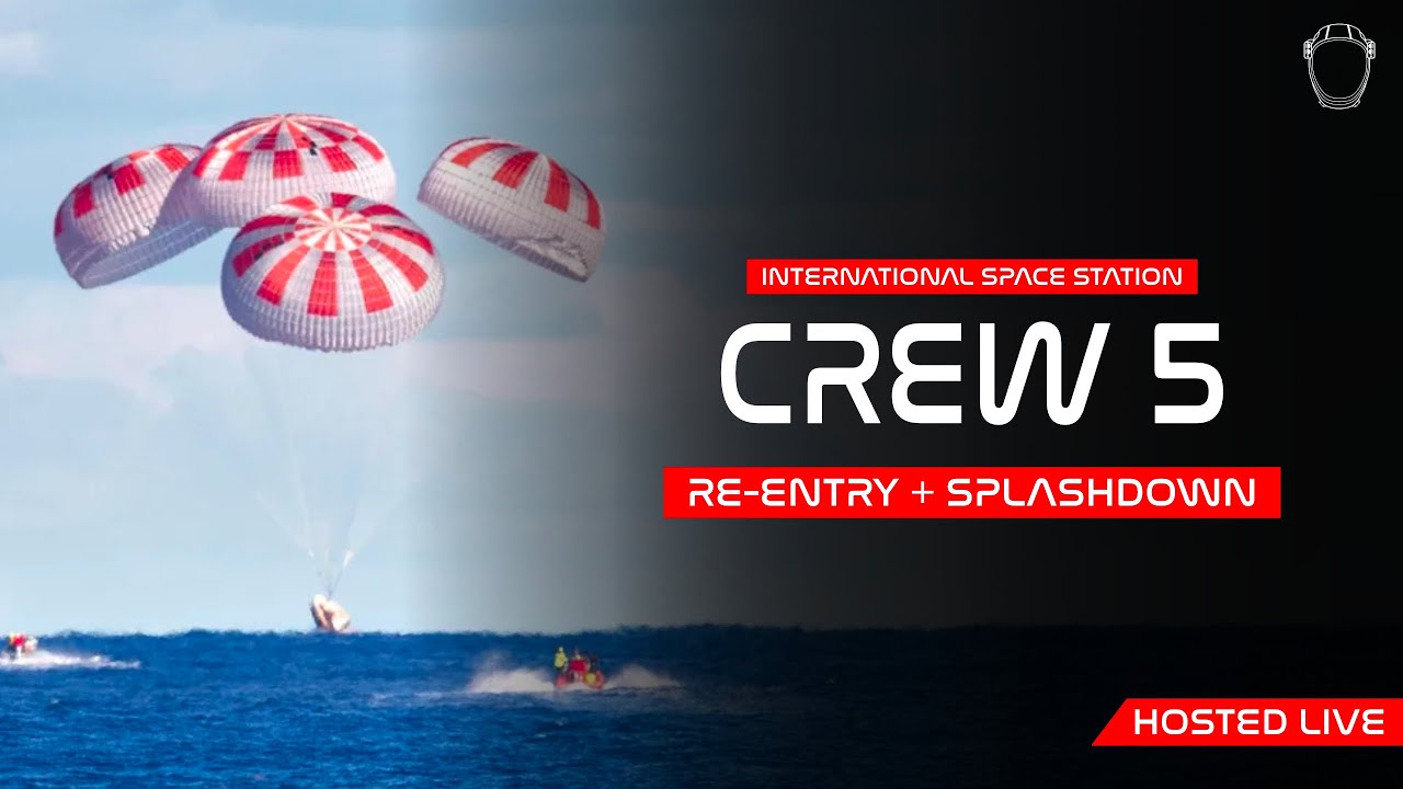 REPLAY! NASA SpaceX Crew 5 Reentry + Splashdown - YouTube