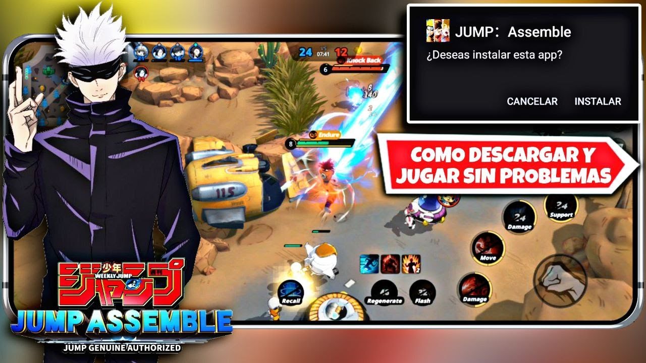 COMO DESCARGAR Y JUGAR JUMP ASSEMBLE SIN PROBLEMAS | EL MEJOR MOBA DE ...