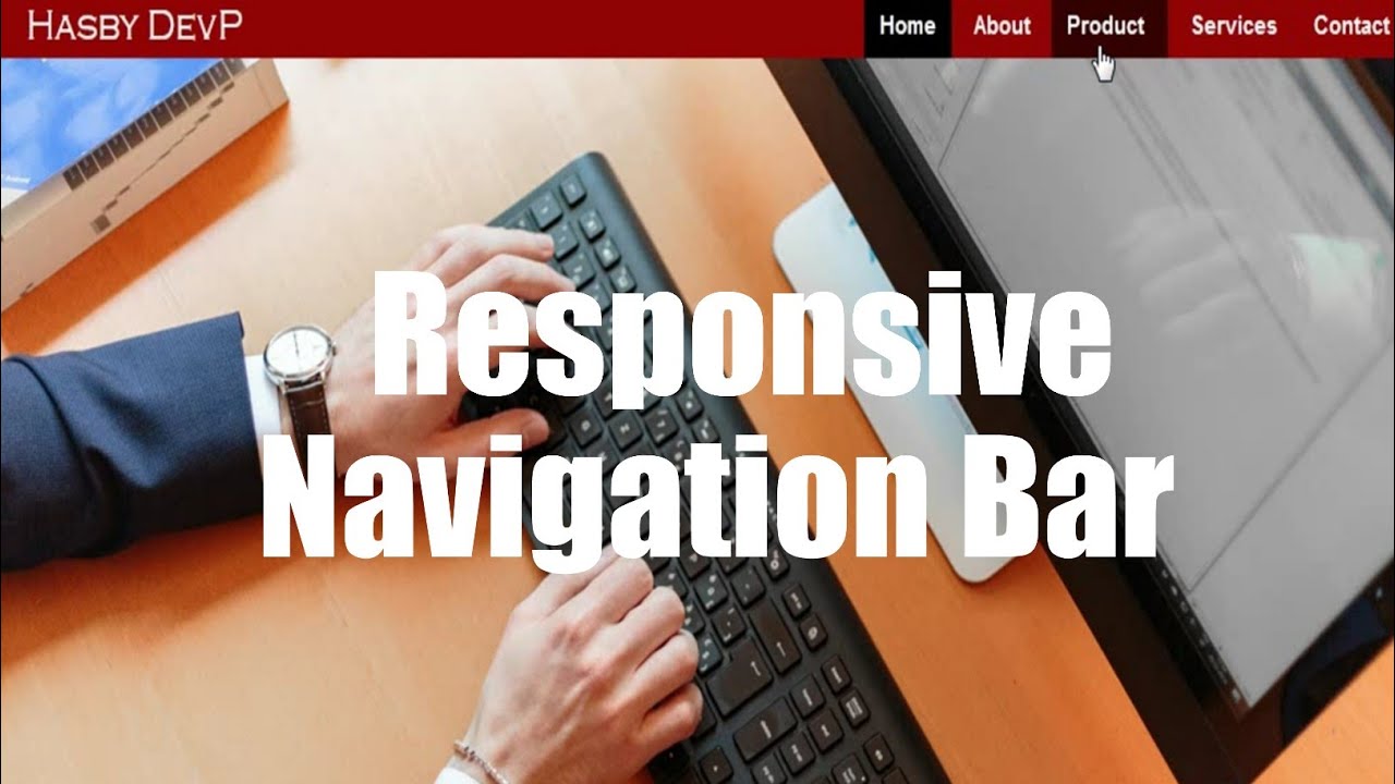 Responsive Navigation Bar (Navbar) with HTML & CSS || Sublime Text ...
