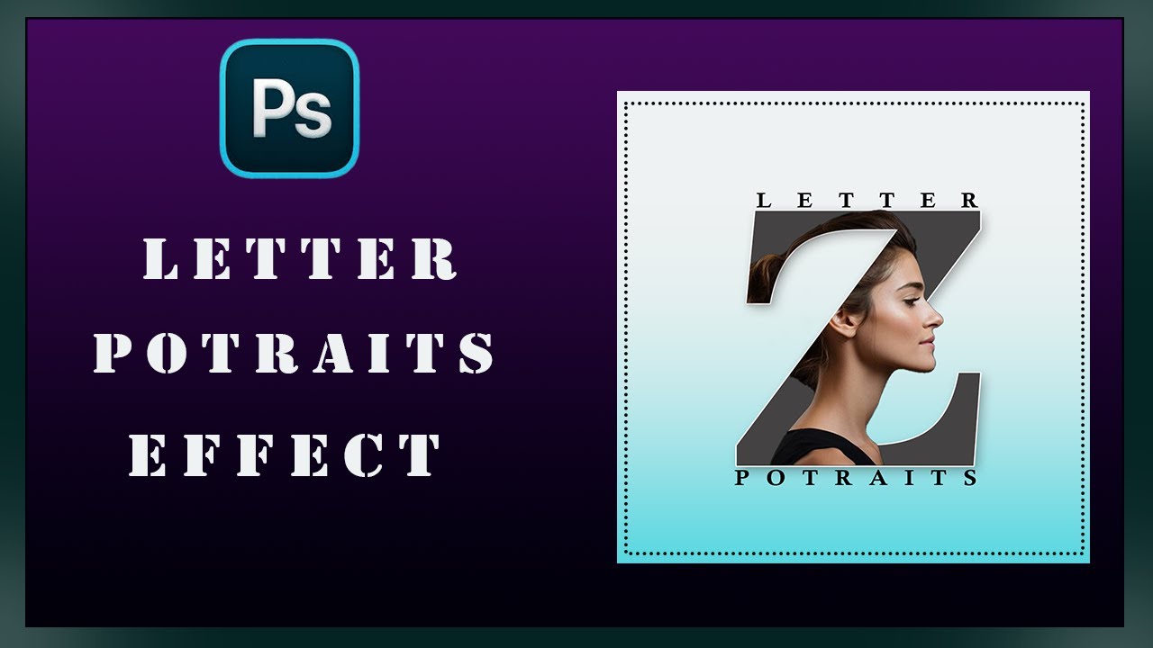 How to create Letter Potraits in adobe photoshop. #adobe #tutorial # ...