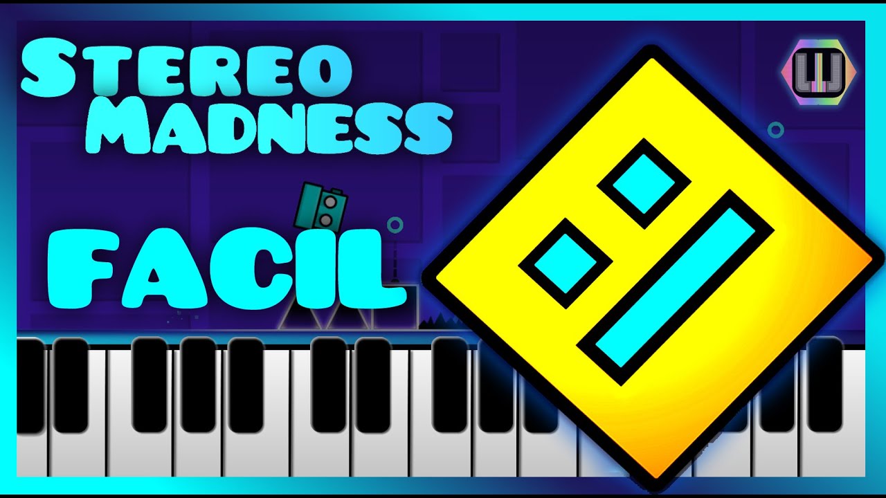 Stereo Madness | GEOMETRY DASH LEVEL 1 - EASY Piano Tutorial - YouTube