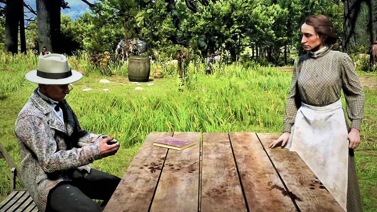 Edith Downes Visits Camp To Pay Off Her Husband's Loan - Red Dead ...