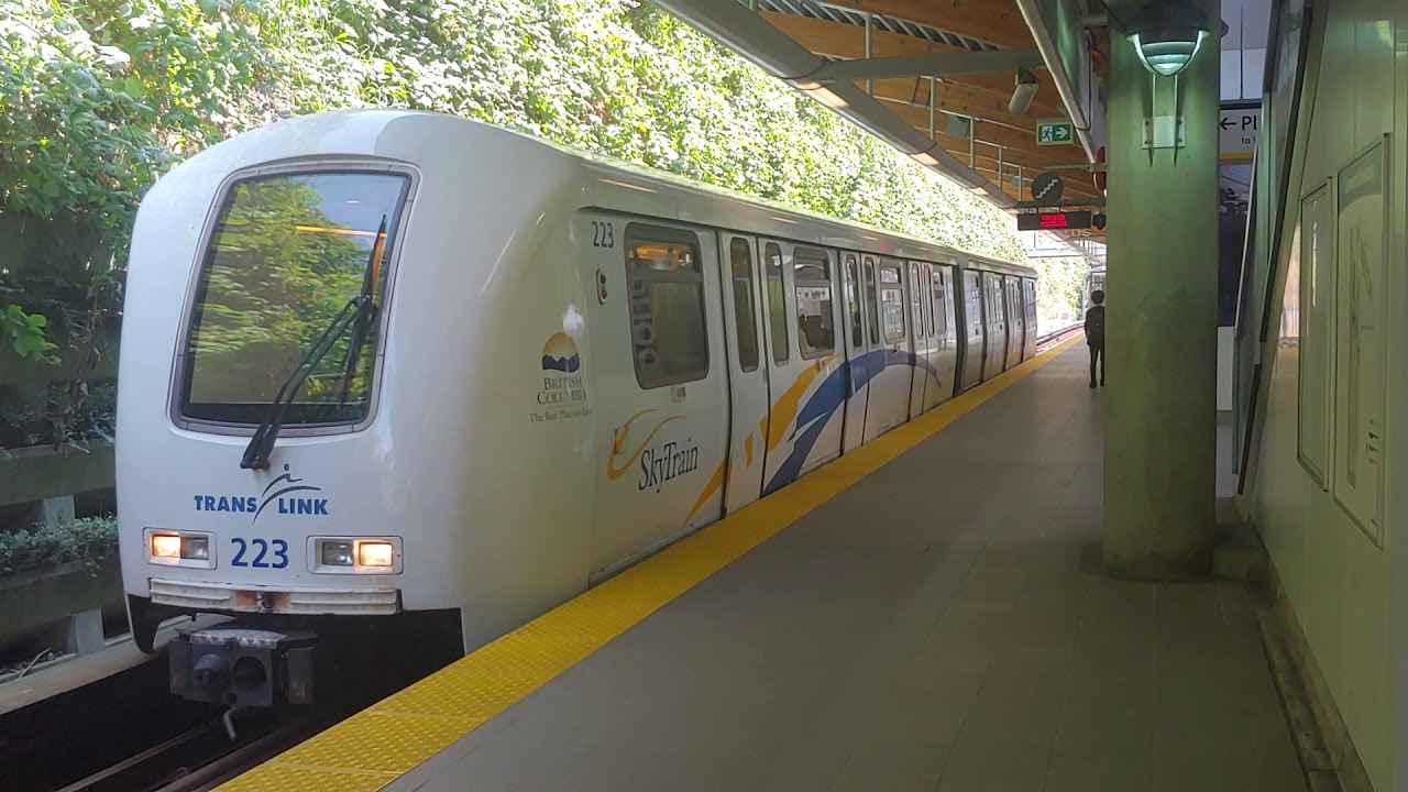 TransLink SkyTrain: Millennium line train departing Commercial-Broadway ...