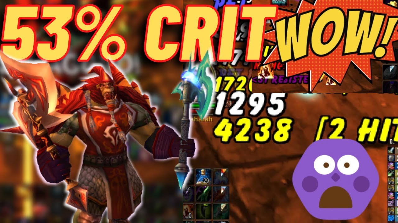 53% Crit Enhancement Shaman 🪓 WoW Classic - YouTube