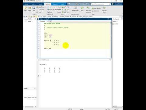 matlab | matris satır sayısı bulma - YouTube