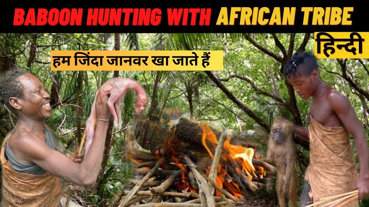 BABOON HUNTING WITH HADZABE TRIBE PART -2 | LAST HUNTING GATHERING ...