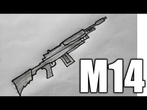 How to draw M14 gun of Free Fire - Very easy - SHN Best Art - YouTube