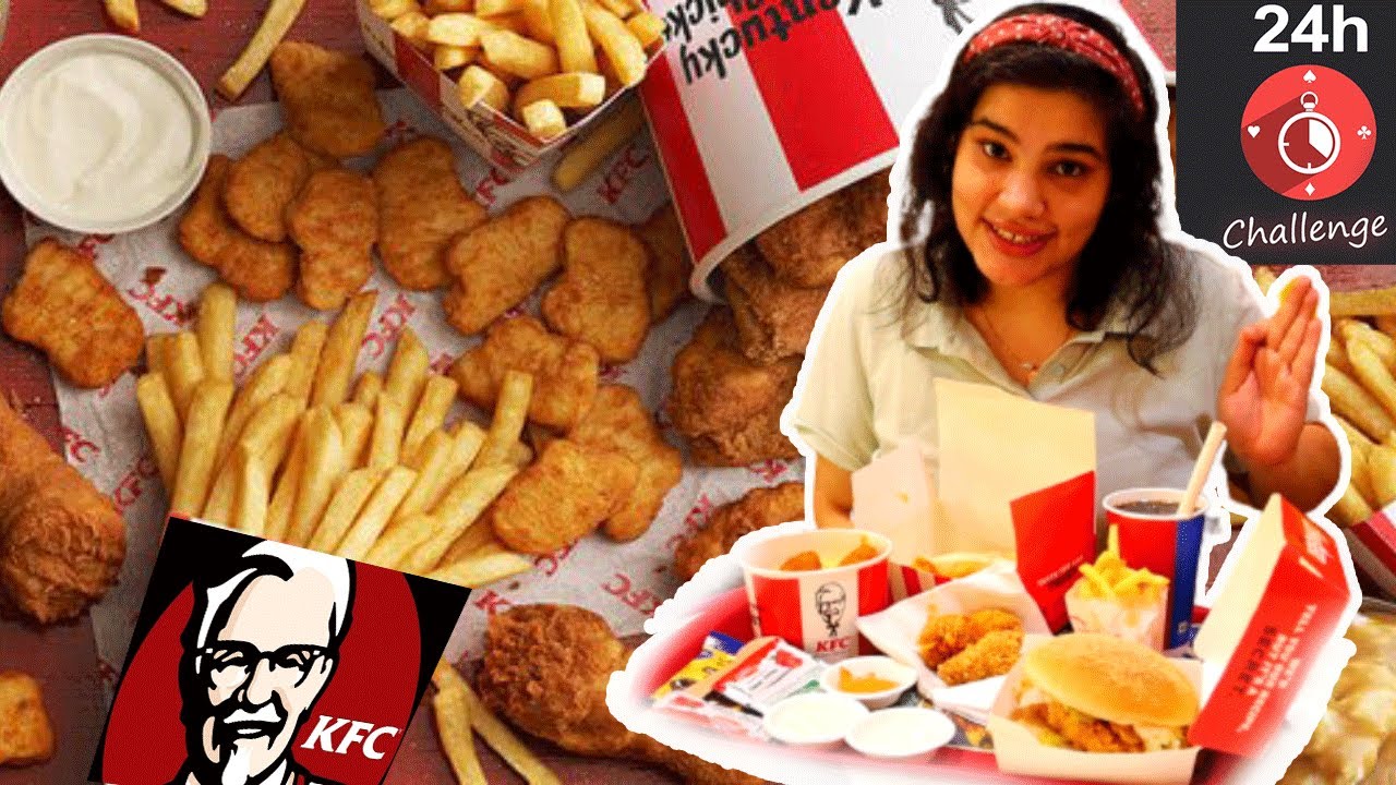 I only ate KFC for 24 hours challenge// Challenge Video ...