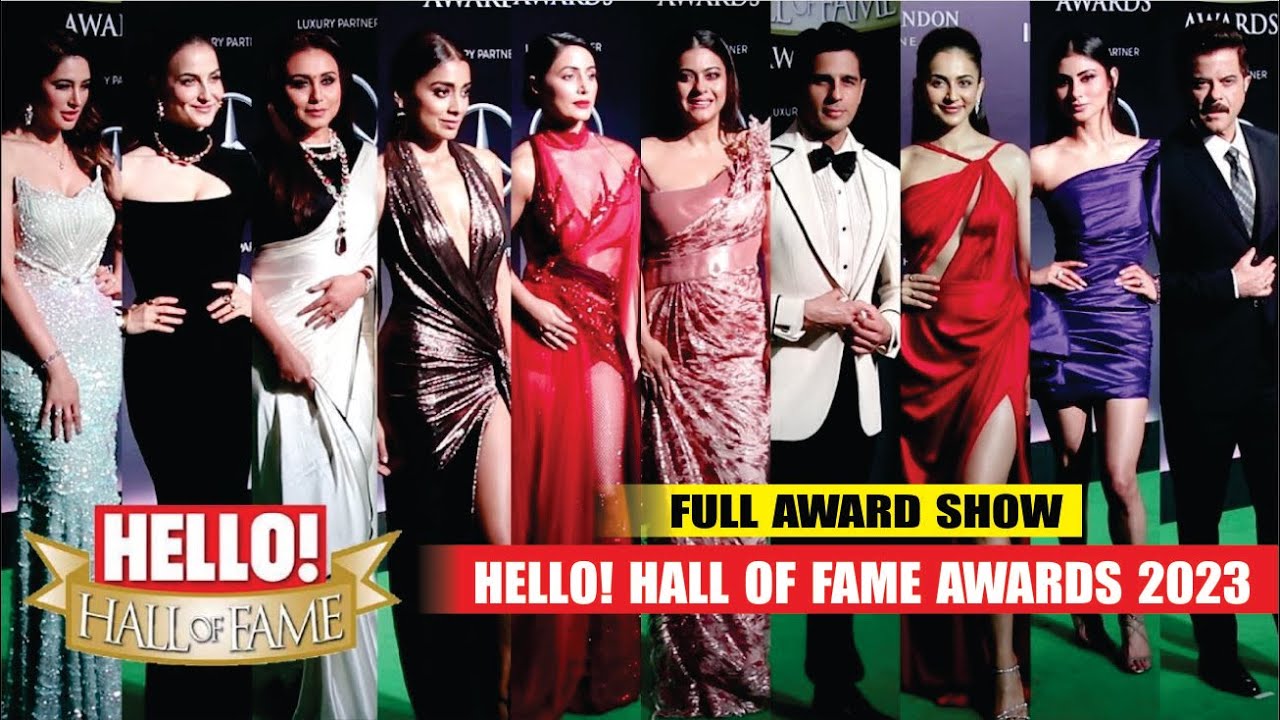 Hello Hall Of Fame Awards 2023 Full Show | Hina Khan, Kajol Devgn, Rani ...