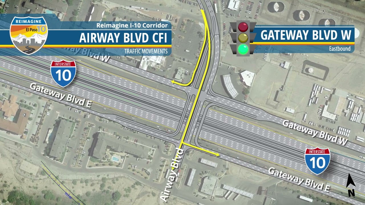 Reimagine I-10 Corridor Study – Continuous Flow Interchange - YouTube