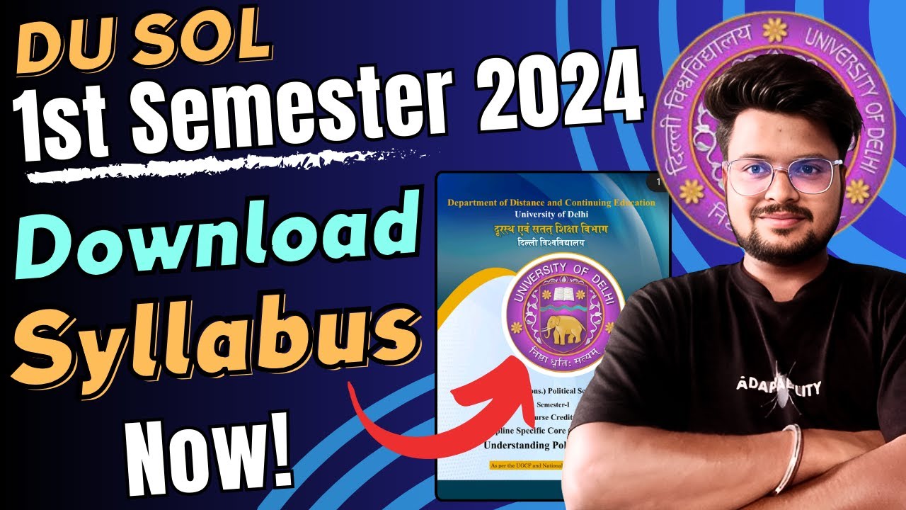 DU SOL Admission 2024: Unlock Your 1st Semester Syllabus NOW! (Step-by ...
