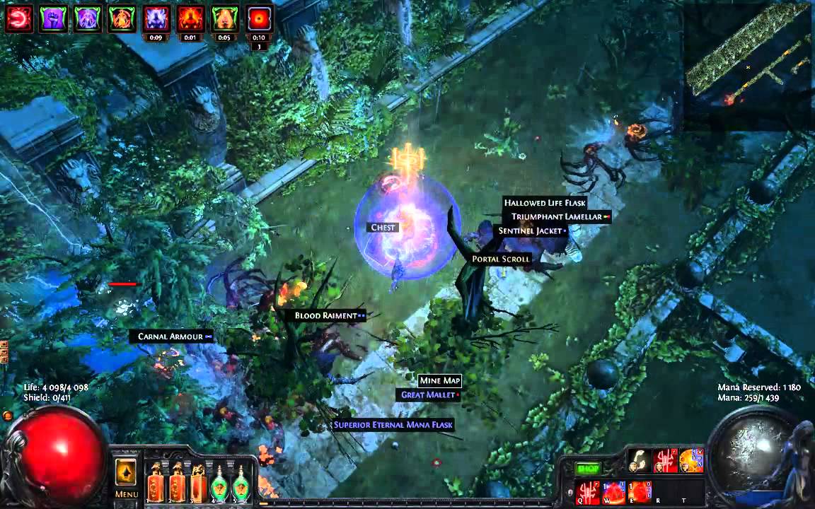 Courtyard Map Path Of Exile Vaal RF,Vaal MS Suicide Build 1.3.x - YouTube
