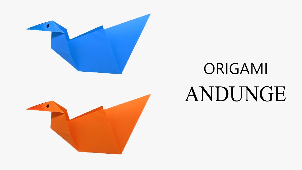 Hvordan brette en and av papir brette en andunge med papir - YouTube