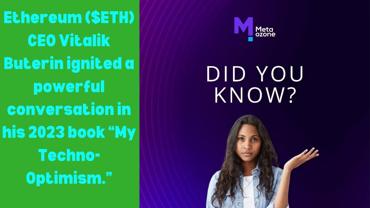 Ethereum ETH CEO Vitalik Buterin ignited a powerful conversation in his ...