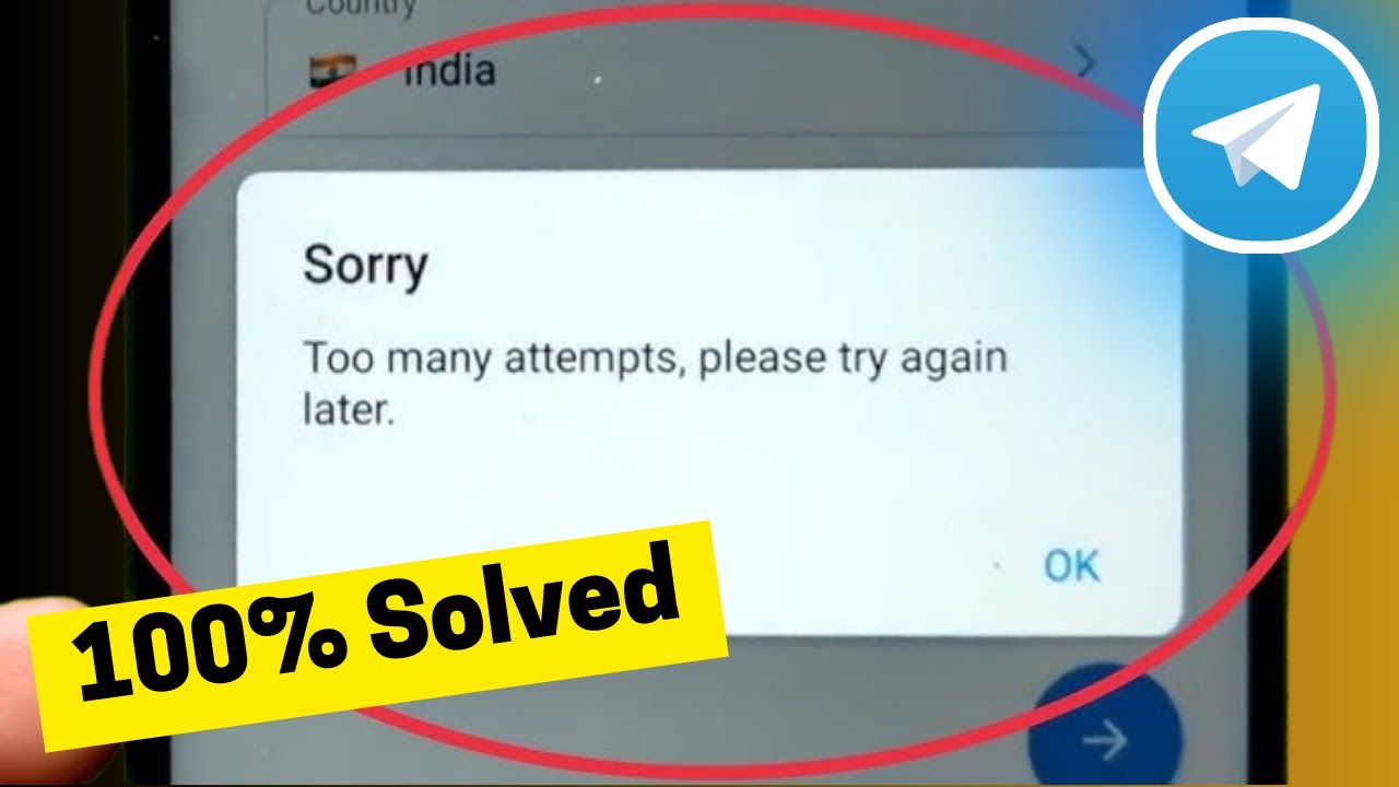 Fix Telegram Too Many Attempts Please Try Again Later Error - YouTube
