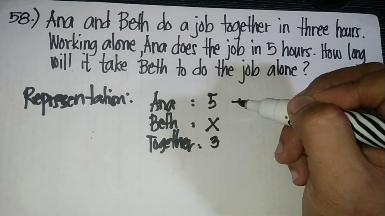 WORK PROBLEMS INVOLVING ALGEBRA(Easy Ways) - YouTube