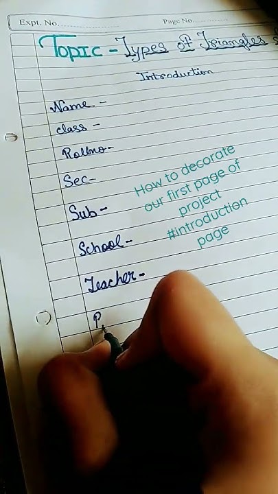 how to decorate our first page of project # introduction page#project # ...