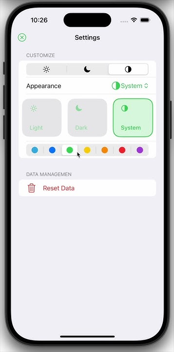 Dark mode switch light, dark, auto in SwiftUI App - YouTube