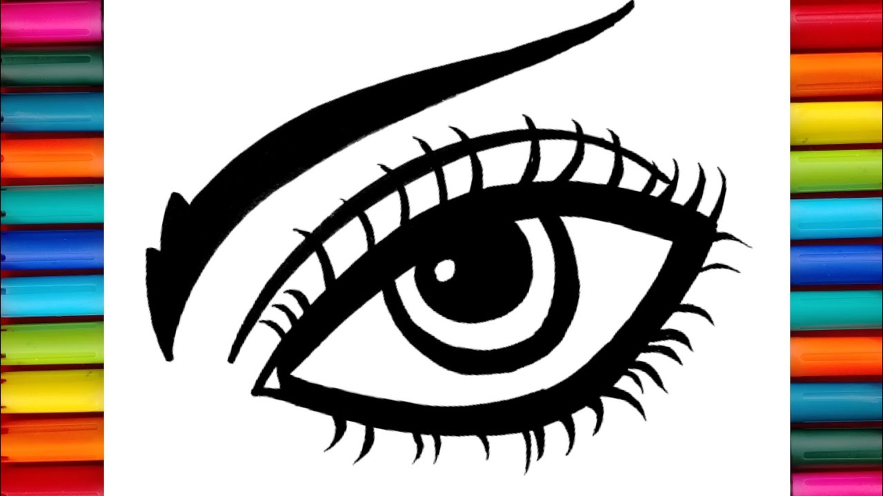 Eye and Lips Drawing || How to Draw A Eye Easy | Eye Drawing Step by ...